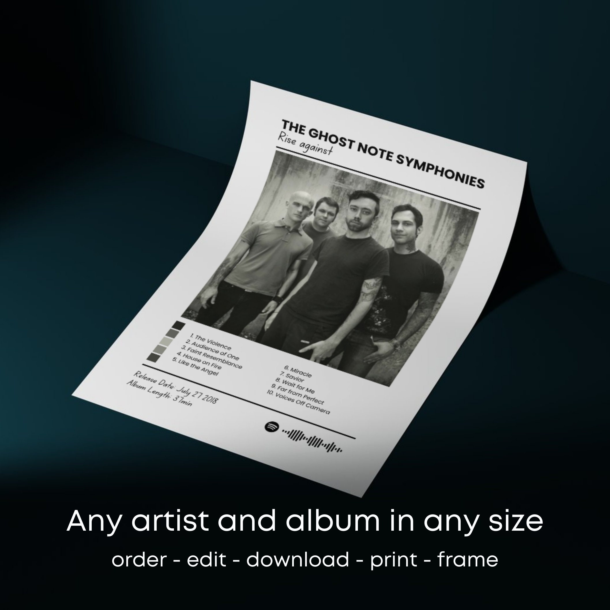 Custom Album Cover Posters, Digital Poster Canva Template, Customizable ...