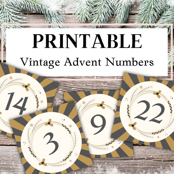 Advent Numbers - Etsy