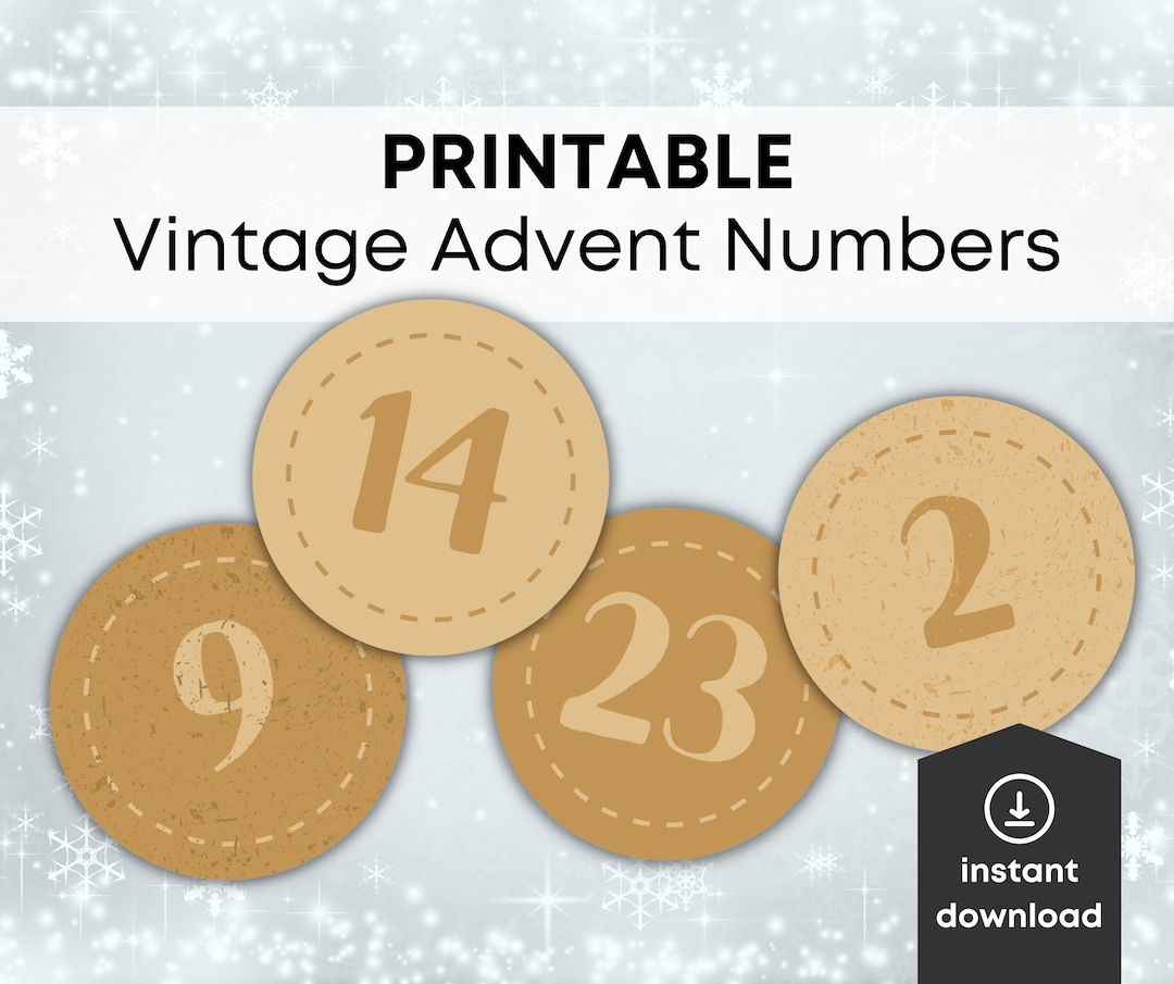 Advent Calendar, Christmas Numbers, December Daily, Countdown, Advent ...