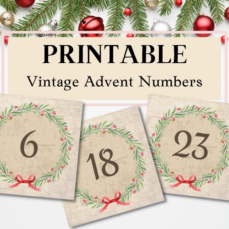 Advent Numbers - Etsy
