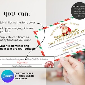 Instant Download Editable Nice List Certificate, Official Letter From ...