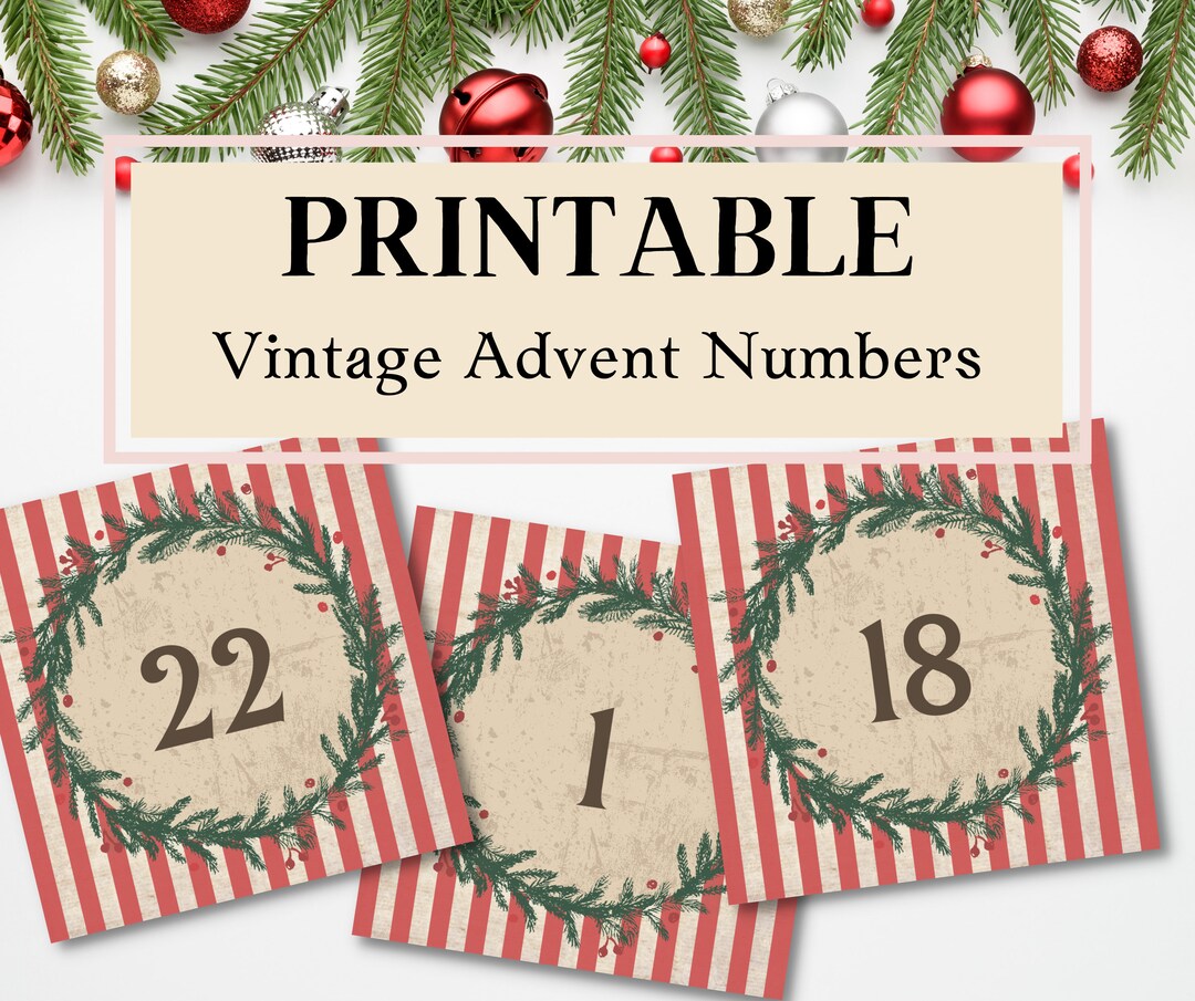 Advent Calendar Printable, Junk Journal, Christmas, Advent, Vintage ...