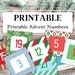 2 Styles Advent Calendar Printable Bundle, Christmas Label Pack, Advent ...