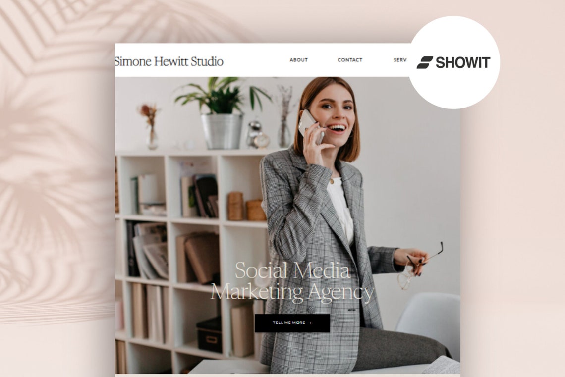 Social Media Manager Website Template Social Media Agency - Etsy