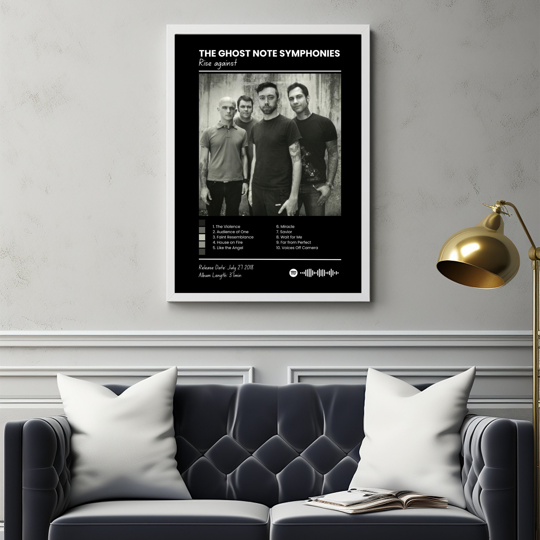 Custom Album Cover Posters Print, Black Digital Poster, Customizable ...