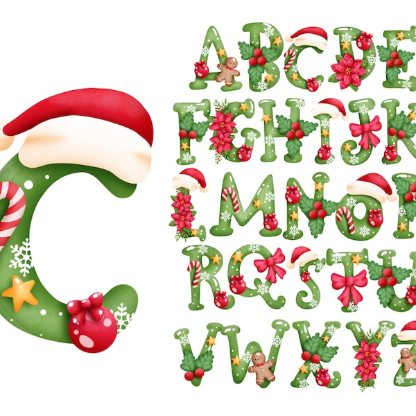 Christmas Font - Etsy
