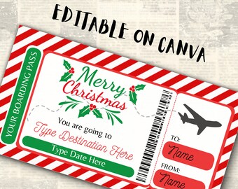 EDITABLE Golden Ticket Boarding Pass Canva Template - Etsy