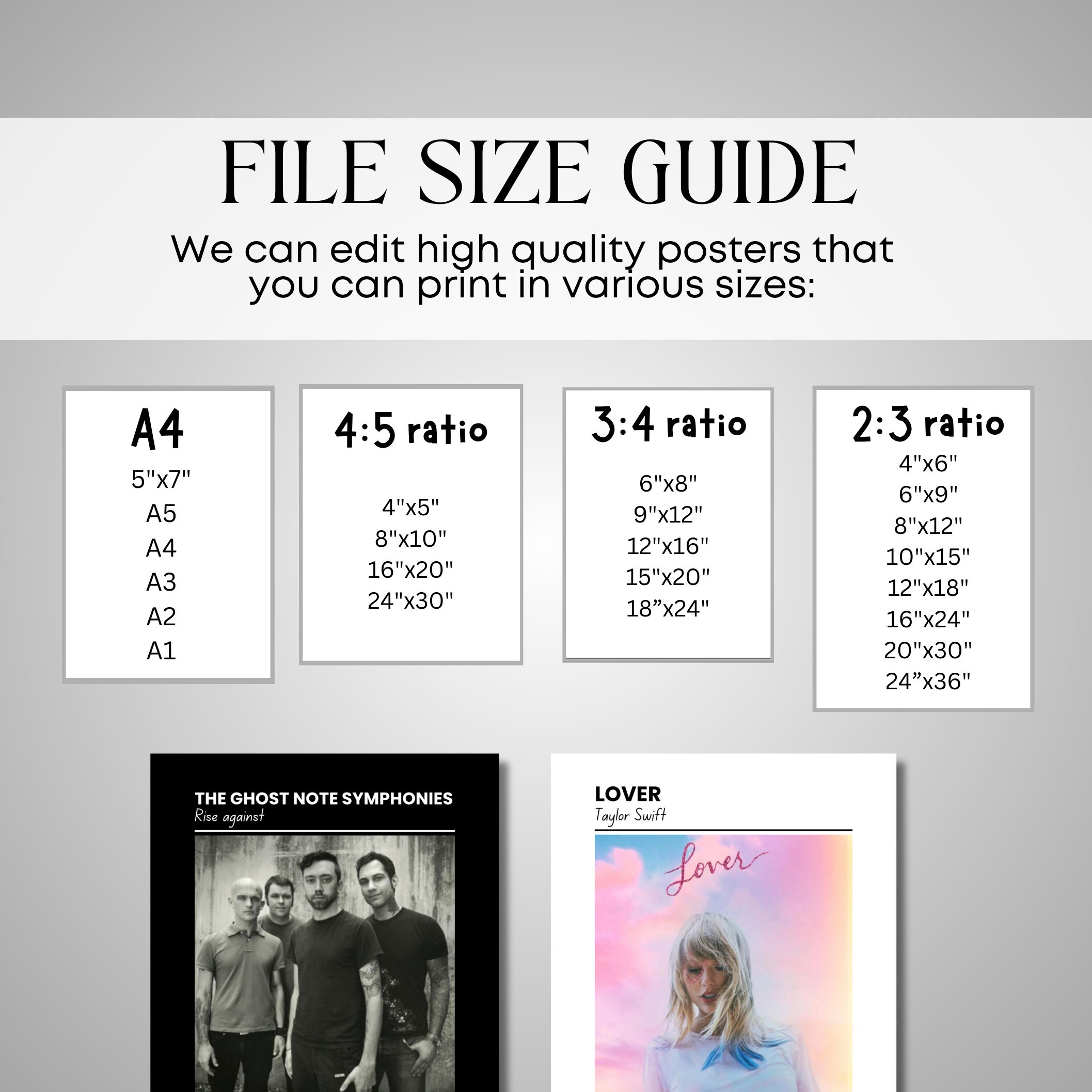 Editable Custom Album Cover Posters, Digital Poster Canva Template ...