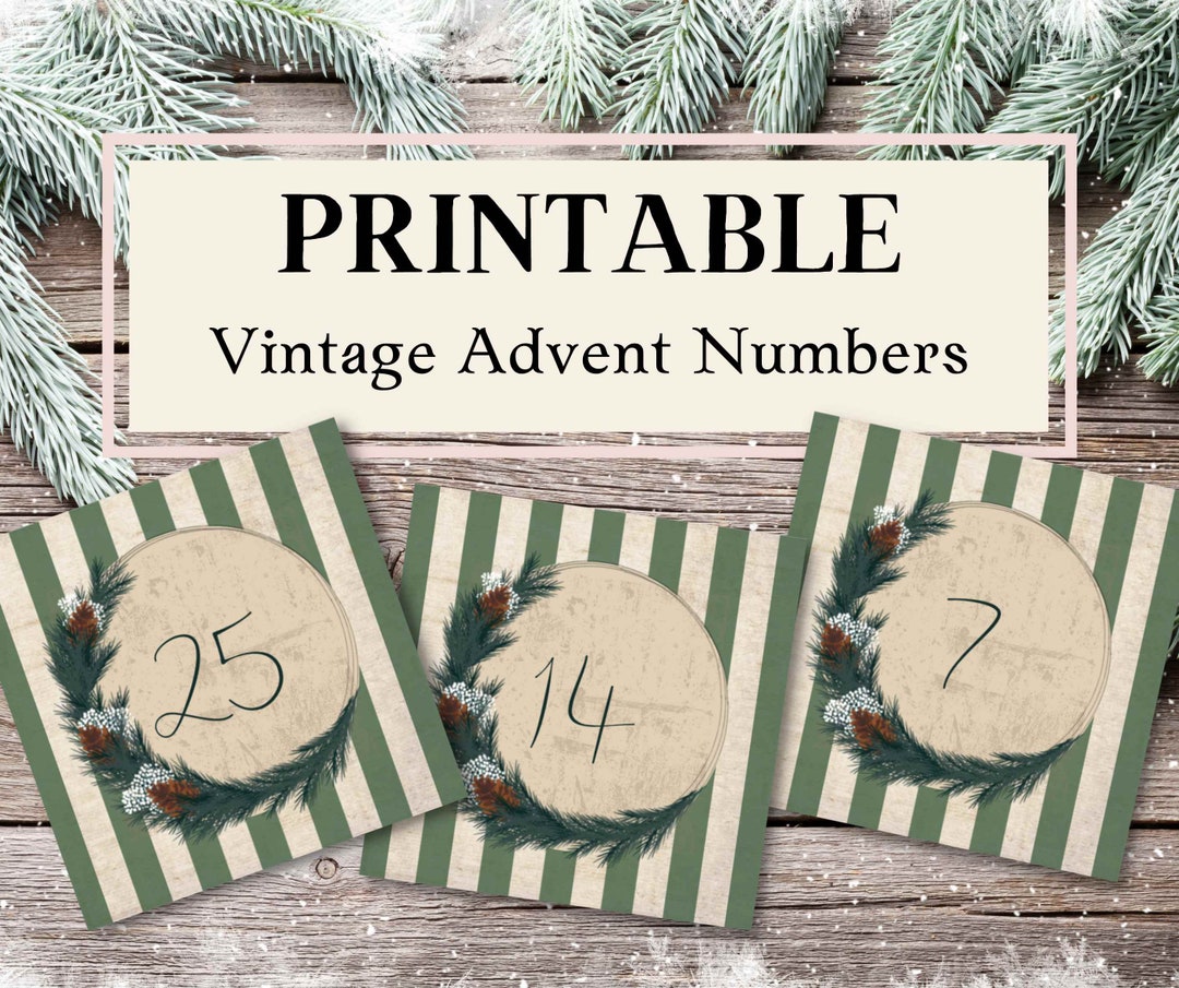 Advent Calendar Printable, Junk Journal, Christmas, Advent, Vintage ...