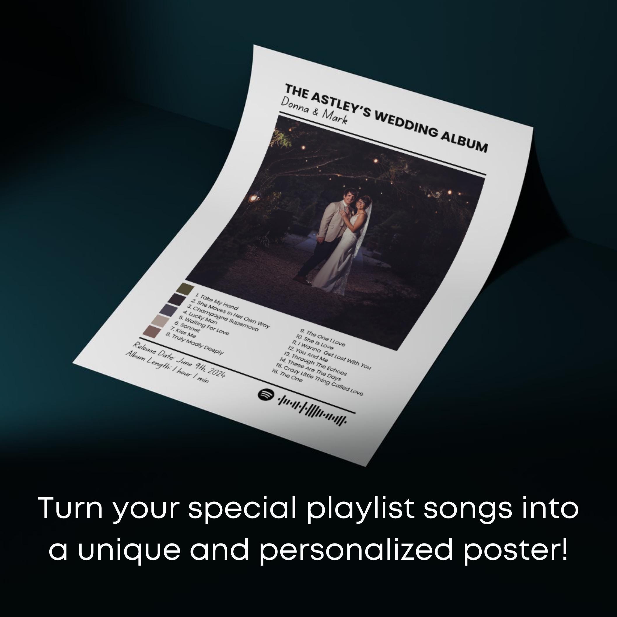 Custom Playlist Poster Print, Personalized Digital Poster, Customizable ...
