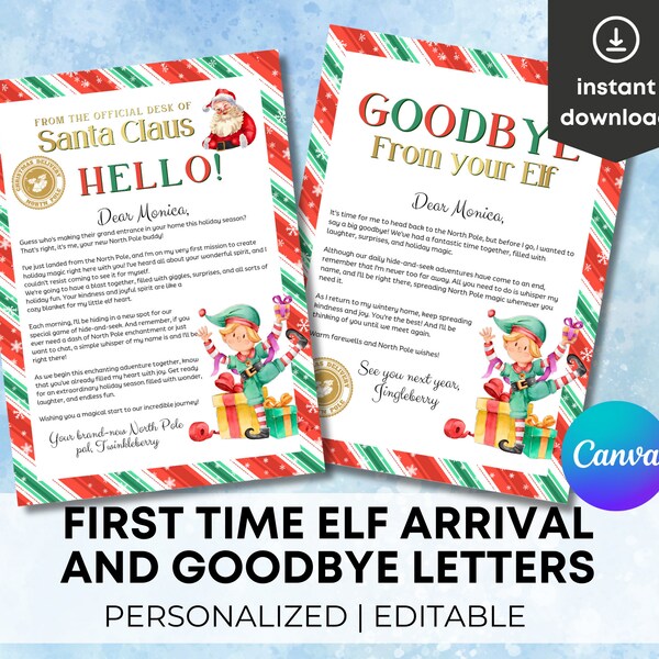 First Time Elf Arrival Letter - Etsy