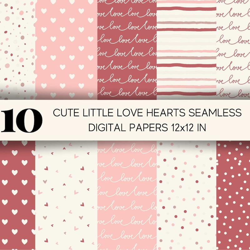 Valentine Digital Paper - Etsy