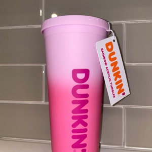 NEW 2023 Spring Original DUNKIN’ 24oz Ombre Acrylic Rainbow Tumblers - Etsy