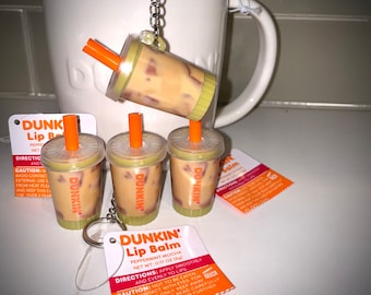 Dunkin' Donuts Lip Balm Keychain, Dunkin Keychain , Coffee Lip Balm ...