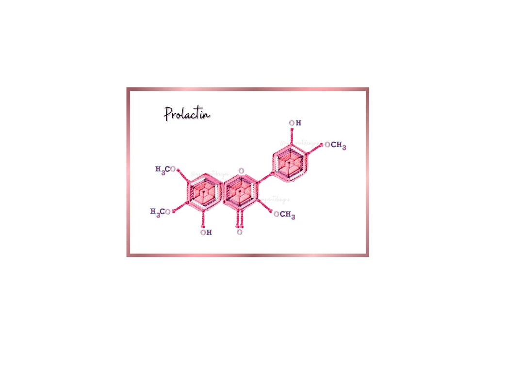 Prolactin Crochet Hormone Molecule Wall Art L Breastfeeding Hormone ...