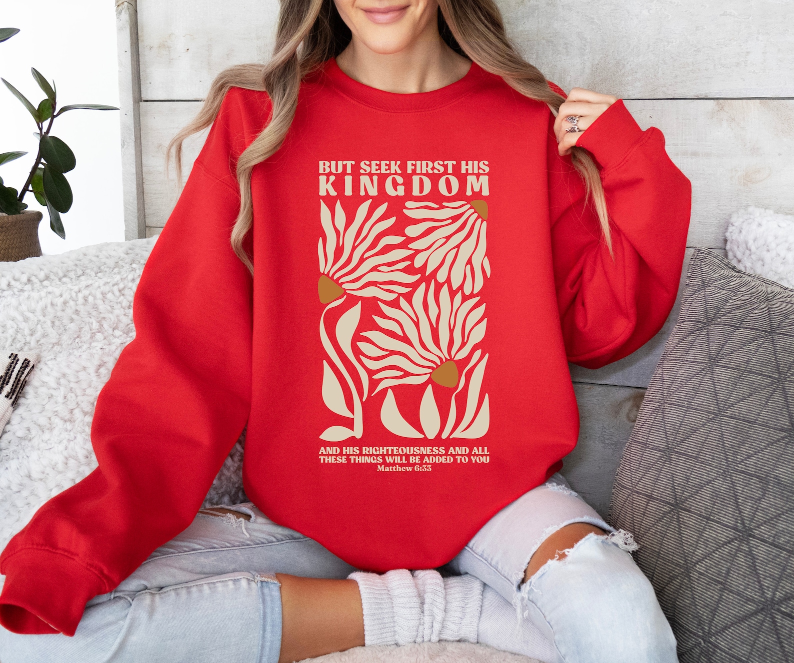 Christian Crewneck Sweatshirt, Sweatshirt Bible Verse, Scripture Shirts ...