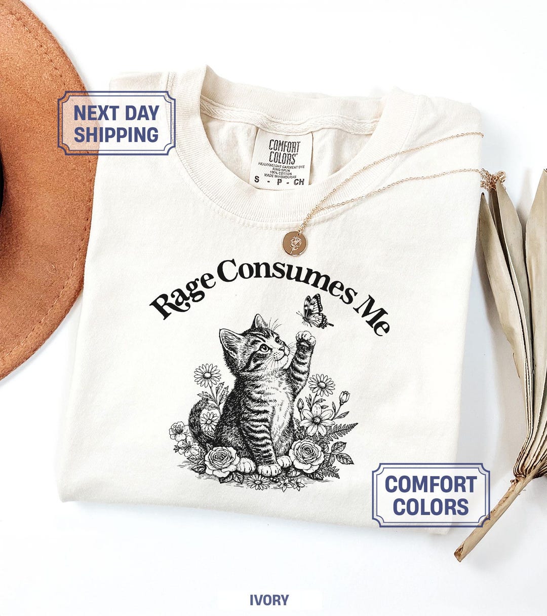 Rage Consumes Me Cat Meme T-shirt, Comfort Colors Cottagecore Tee - Etsy