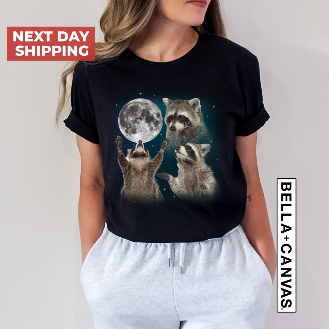 Three Raccoons Vintage Graphic T-shirts, Funny Raccon Tee, Retro ...