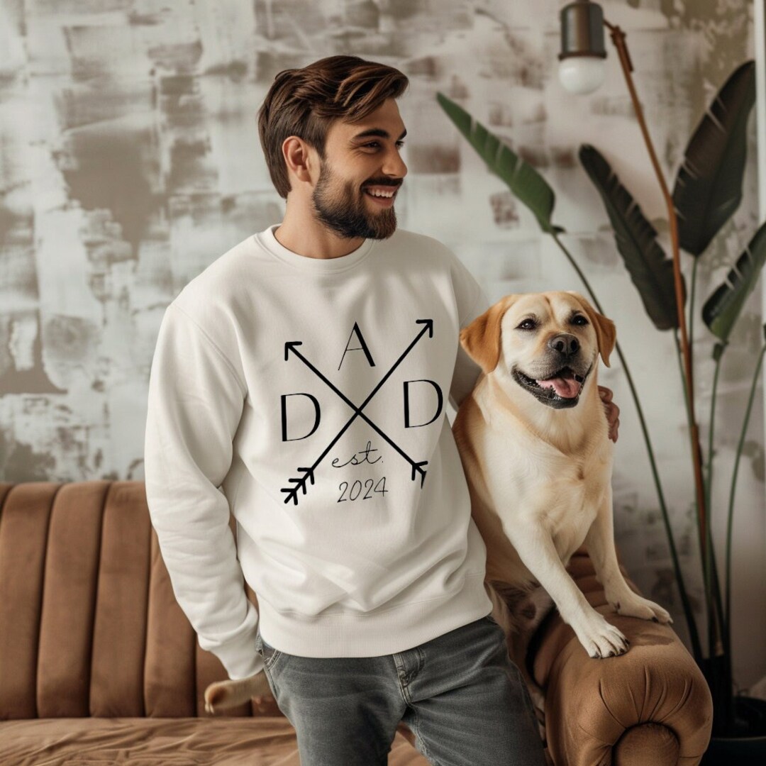 Dad Sweatshirt, Dad Est 2024 Hoodie, New Dad Shirt, Father's Day Gift ...
