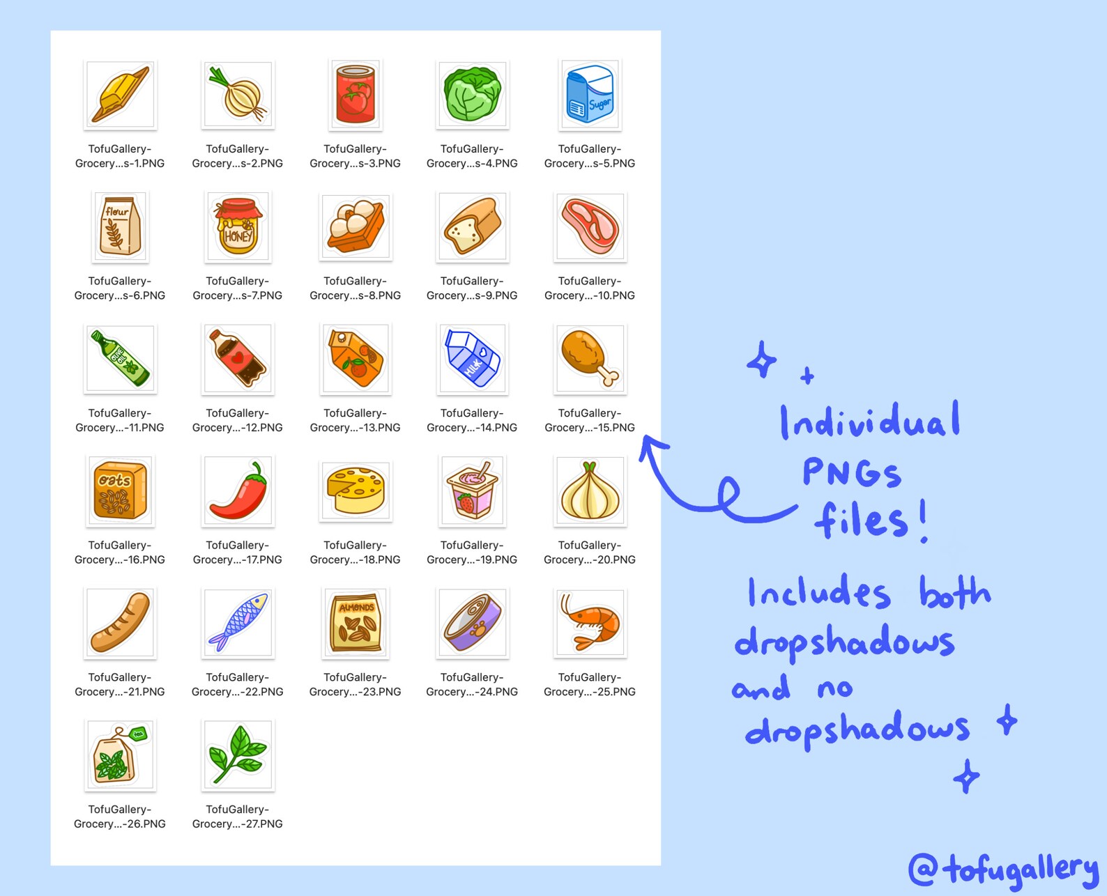 Everyday Grocery Items Digital Stickers, Pre-cropped, Goodnotes ...