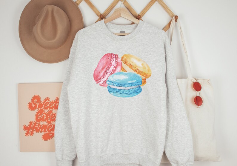 Macaron Sweatshirt Cottagecore Aesthetic Dessert Tee Shirt - Etsy
