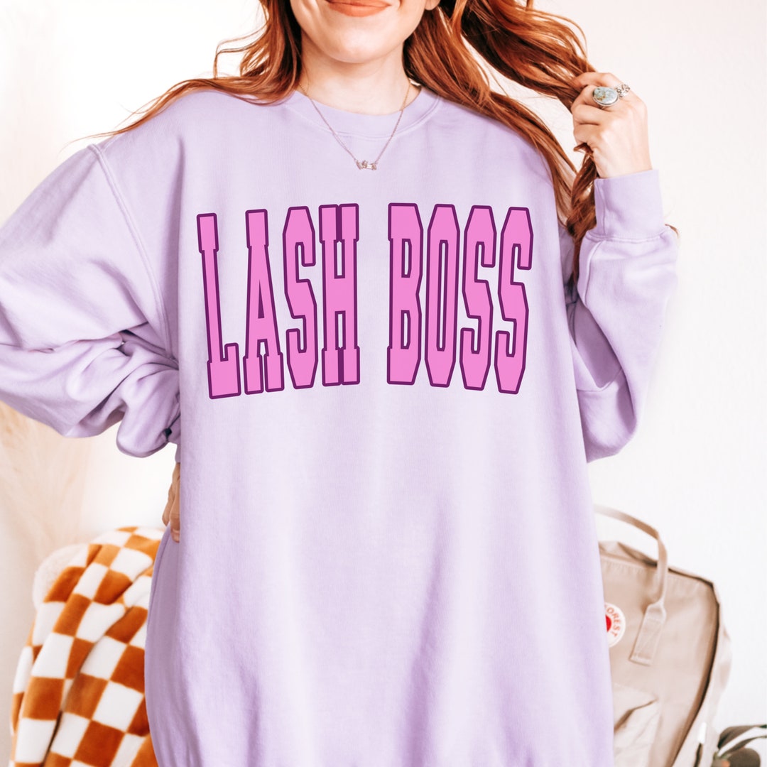 Lash Boss Sweatshirt, Comfort Colors, Lash Tech, Makeup Artist Gift ...