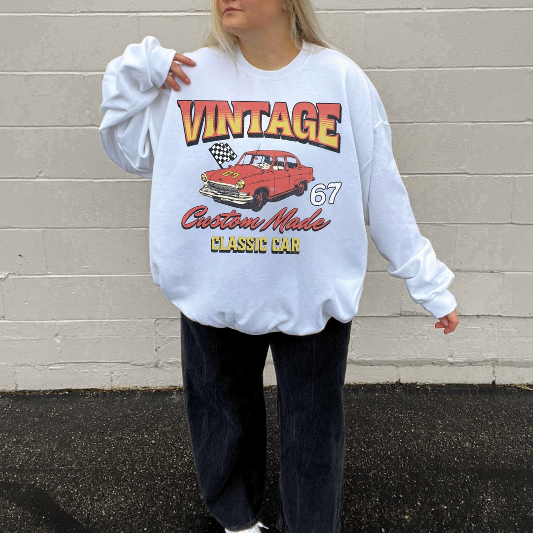 Vintage Classic Car Sweatshirt Muscle Car Crewneck Gift for American ...