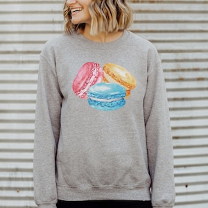 Macaron Sweatshirt Cottagecore Aesthetic Dessert Tee Shirt Macaron ...