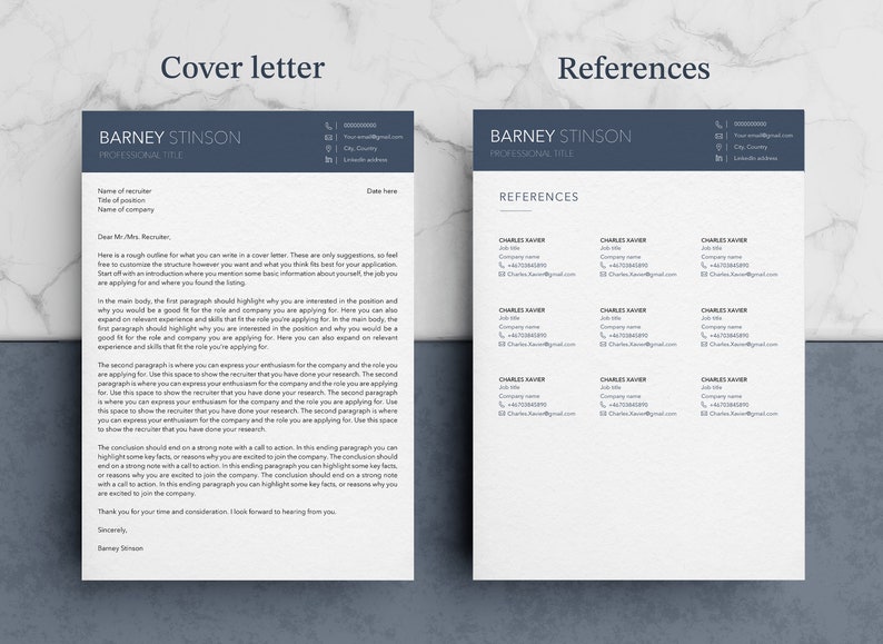 Resume Template, CV Template, Professional Resume Template for Word ...