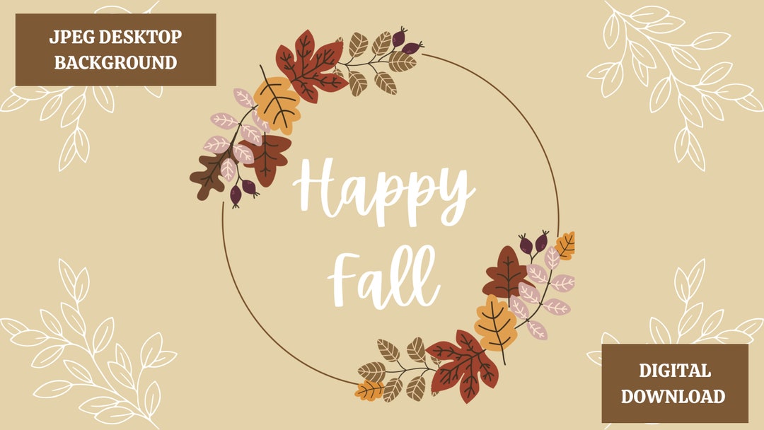 JPEG Digital Download Desktop Background Fall Theme - Etsy