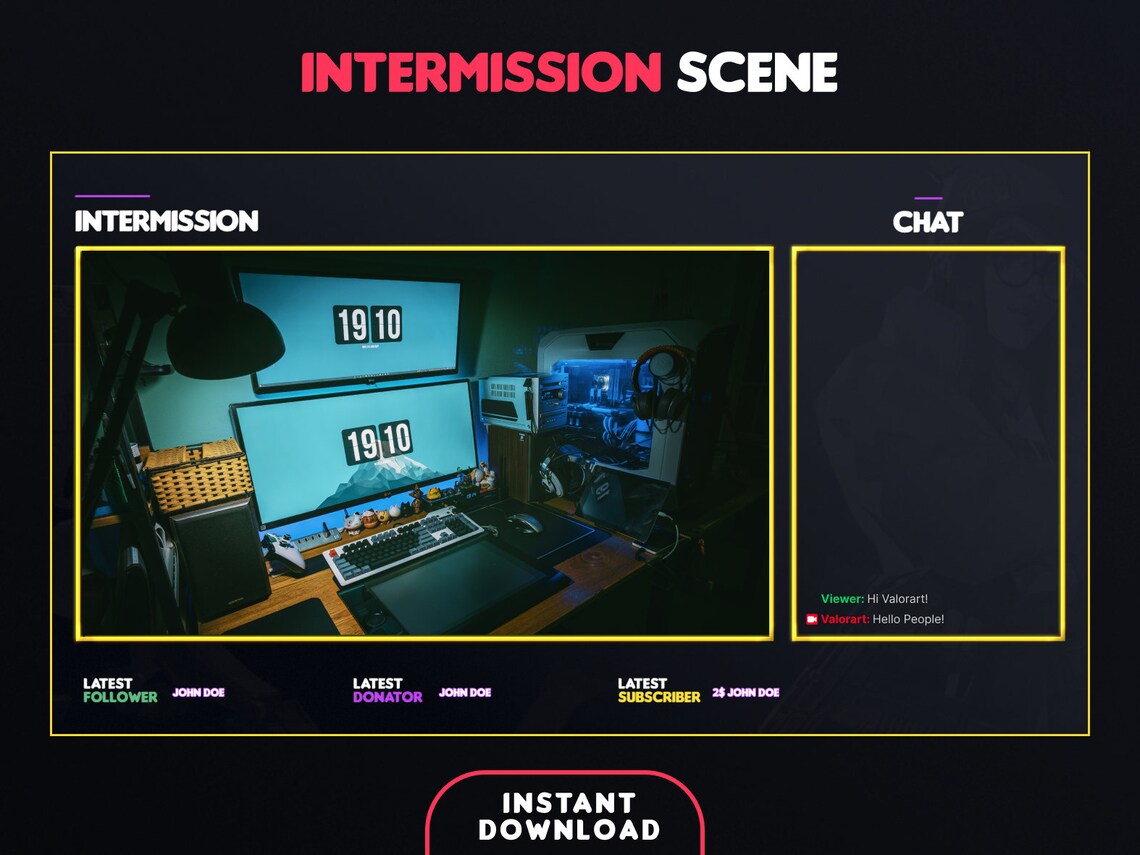 Killjoy Animated Stream Pack | 6 Scenes | Perfect for OBS & Streamlabs ...