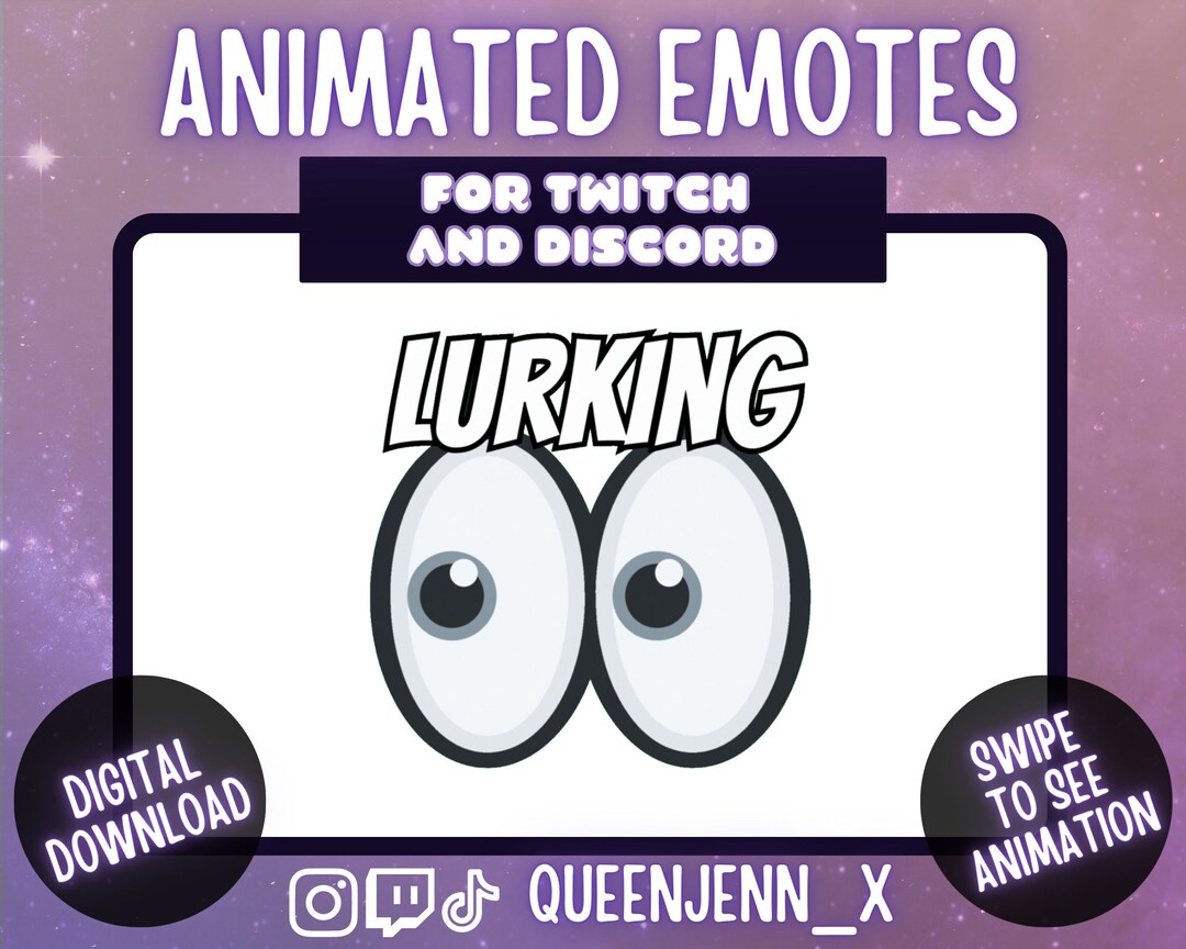 Lurk Emote Animated Lurking Eyes Emote Chat Emotes - Etsy Australia