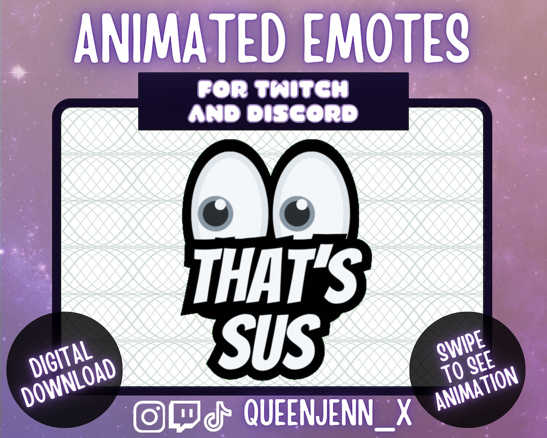 That's Sus Eyes Emote Animated | Sus Emote | Chat Emotes | Twitch ...