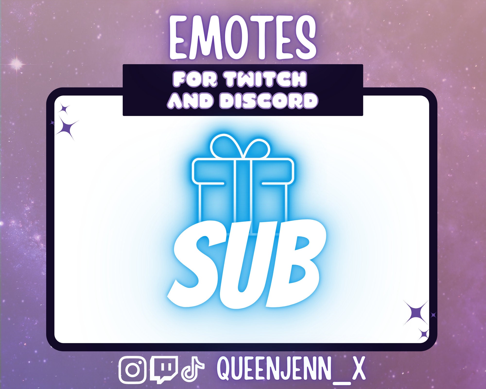 Blue Sub Emote | Neon Emote | Twitch Emote | Chat Emotes | Meme Emotes ...