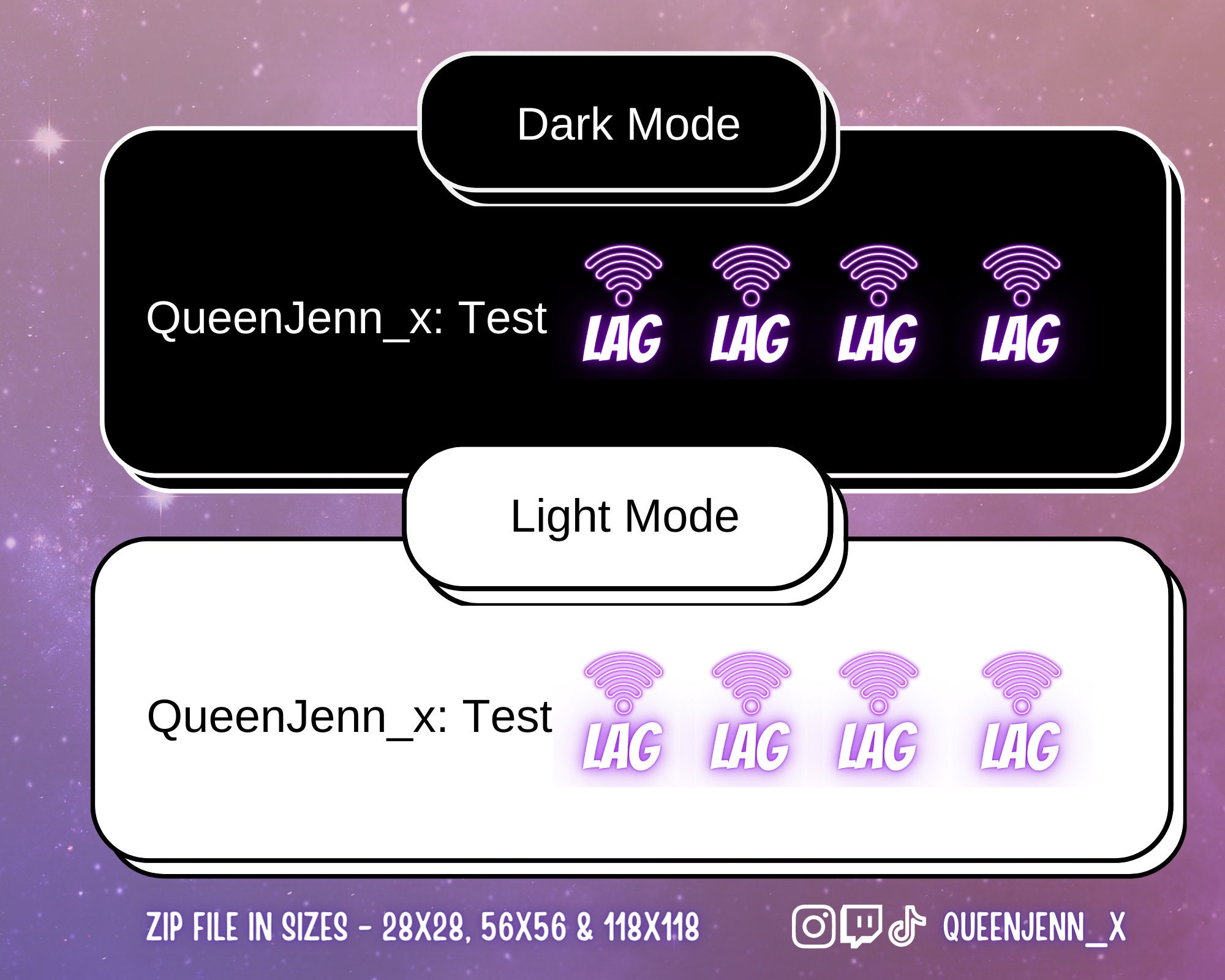 Lag Emote | Lag With WIFI Symbol Emote | Twitch Emote | Neon Emote ...