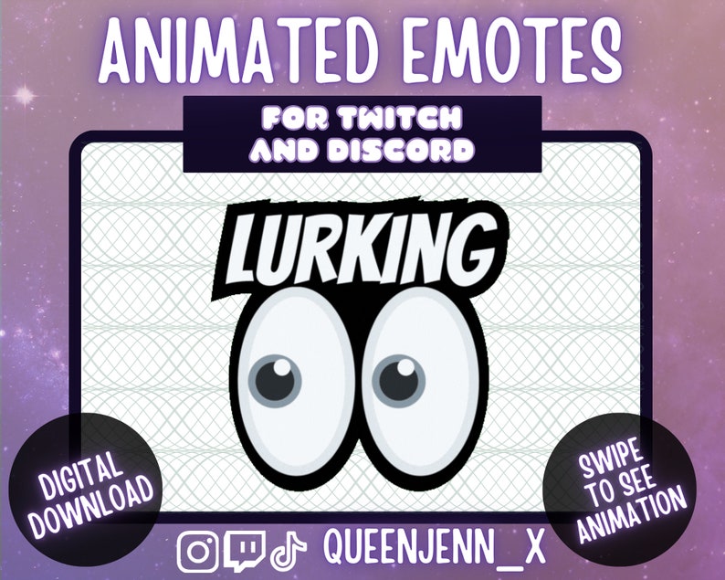 Lurk Emote Animated: Twitch/discord Chat Emotes (digital Download) - Etsy