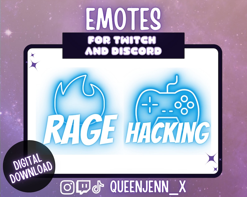 Twitch Emote Bundle: Hacking & Rage Chat Emotes (digital Download) - Etsy