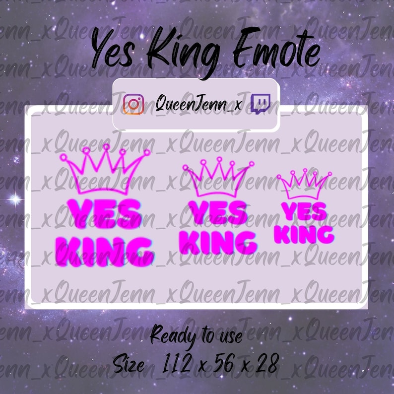 Yes King Emote Yes Queen Emote Twitch Emote Bundle - Etsy
