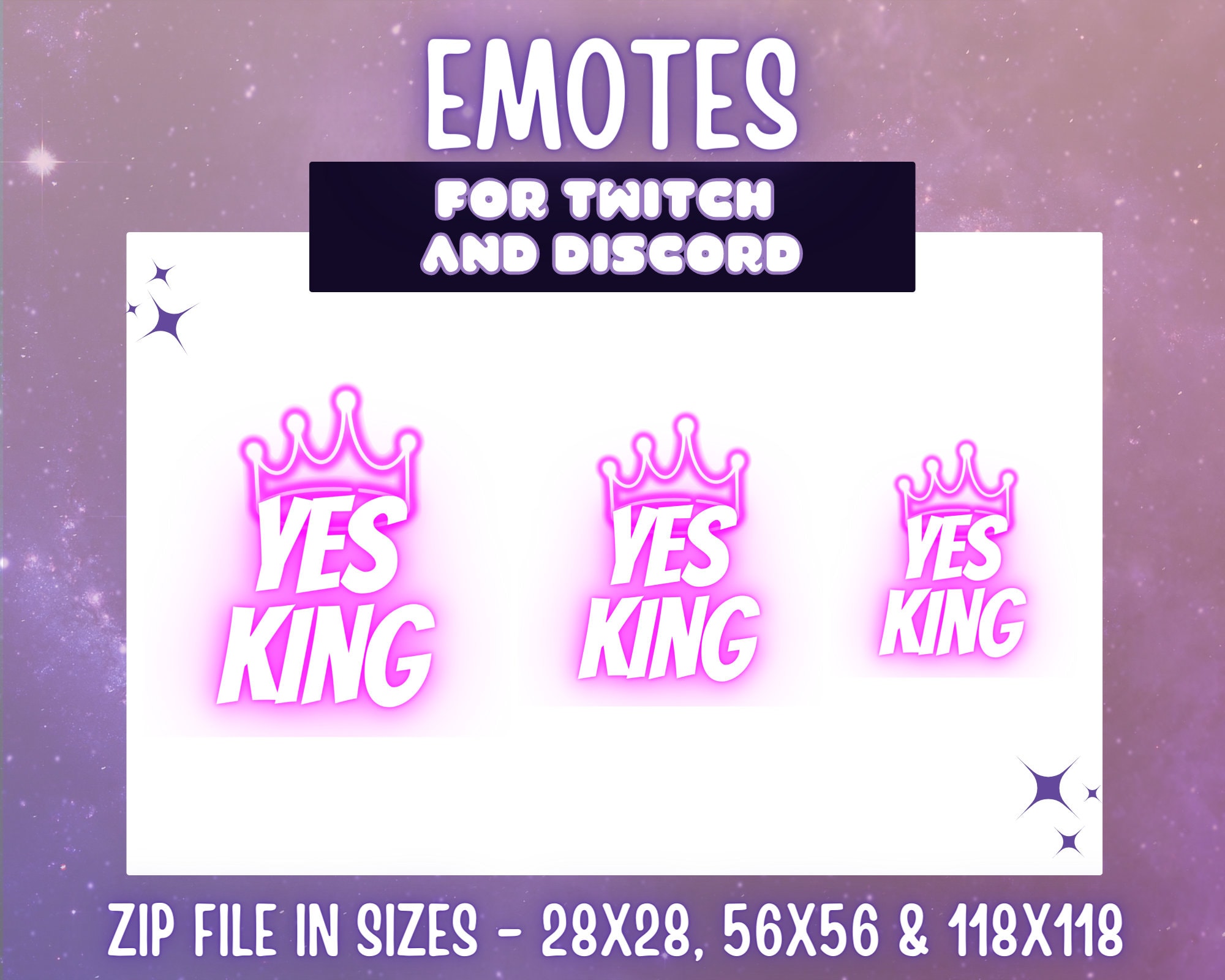 Yes King Emote | Yes Queen Emote | Twitch Emote Bundle | Chat Emotes ...