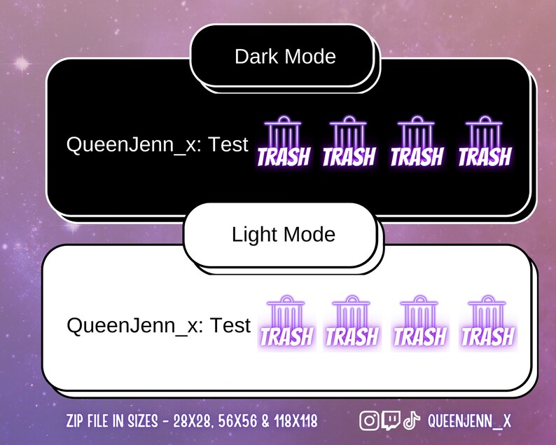 Trash Emote | Trash Can Emote | Twitch Emote | Neon Emote | Chat Emotes ...