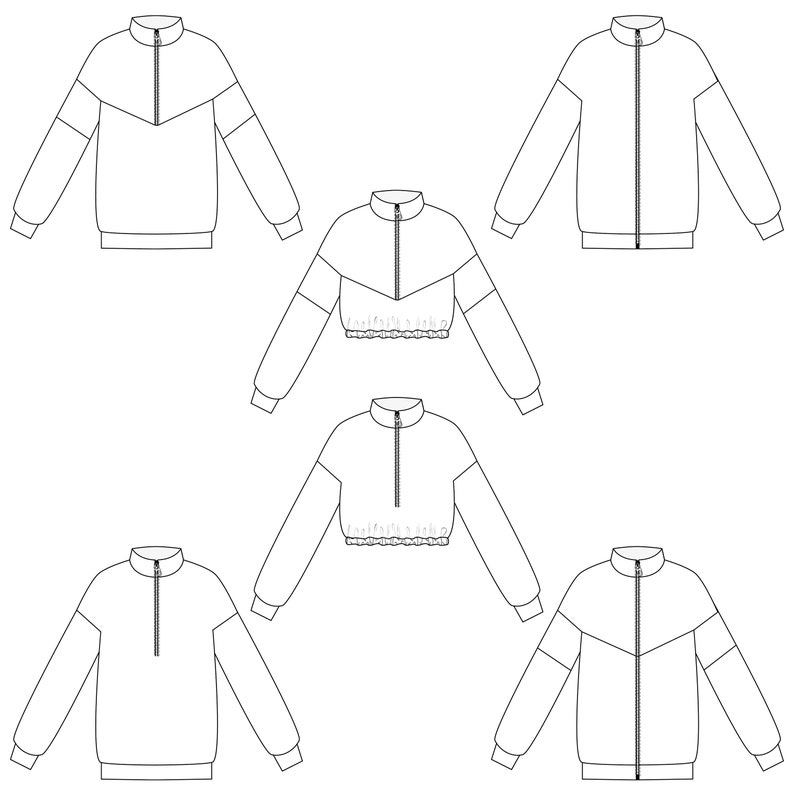 Sewing Pattern Women Half-zip Pattern Men Sweater Sewing Pattern ...