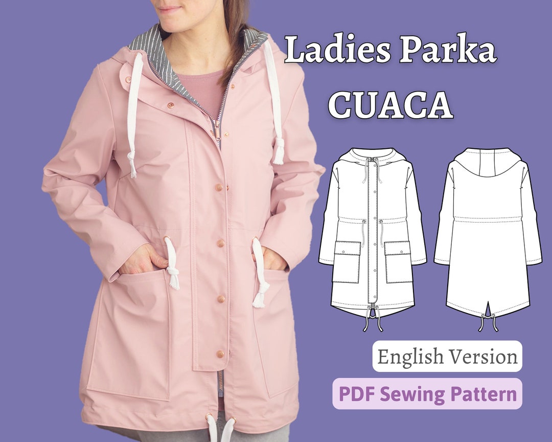 Sewing Pattern Parka Sewing Pattern Women Sewing Pattern Jacket Sewing ...