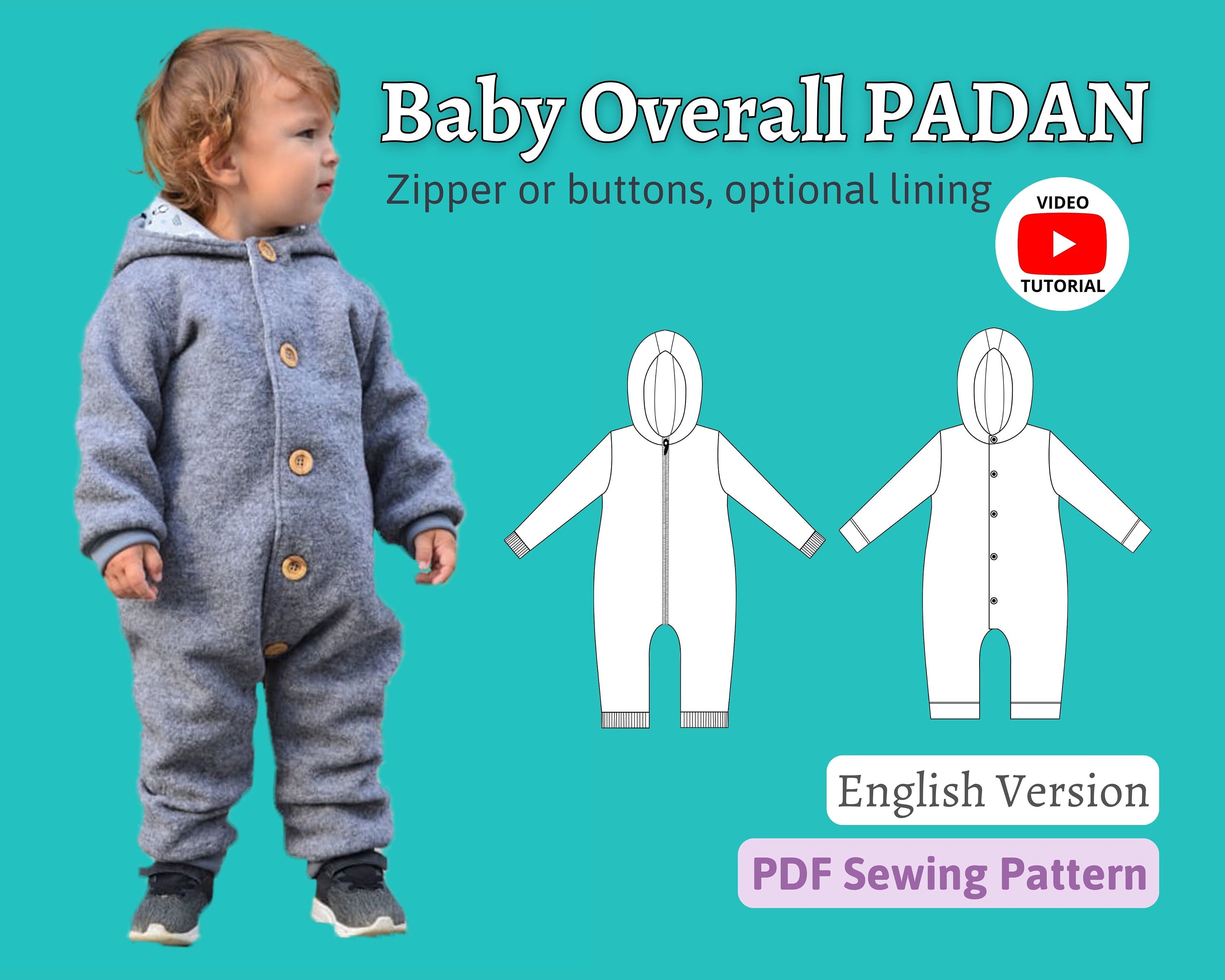 Overall Sewing Pattern Baby All in One Sewing Pattern Onesie Sewing ...