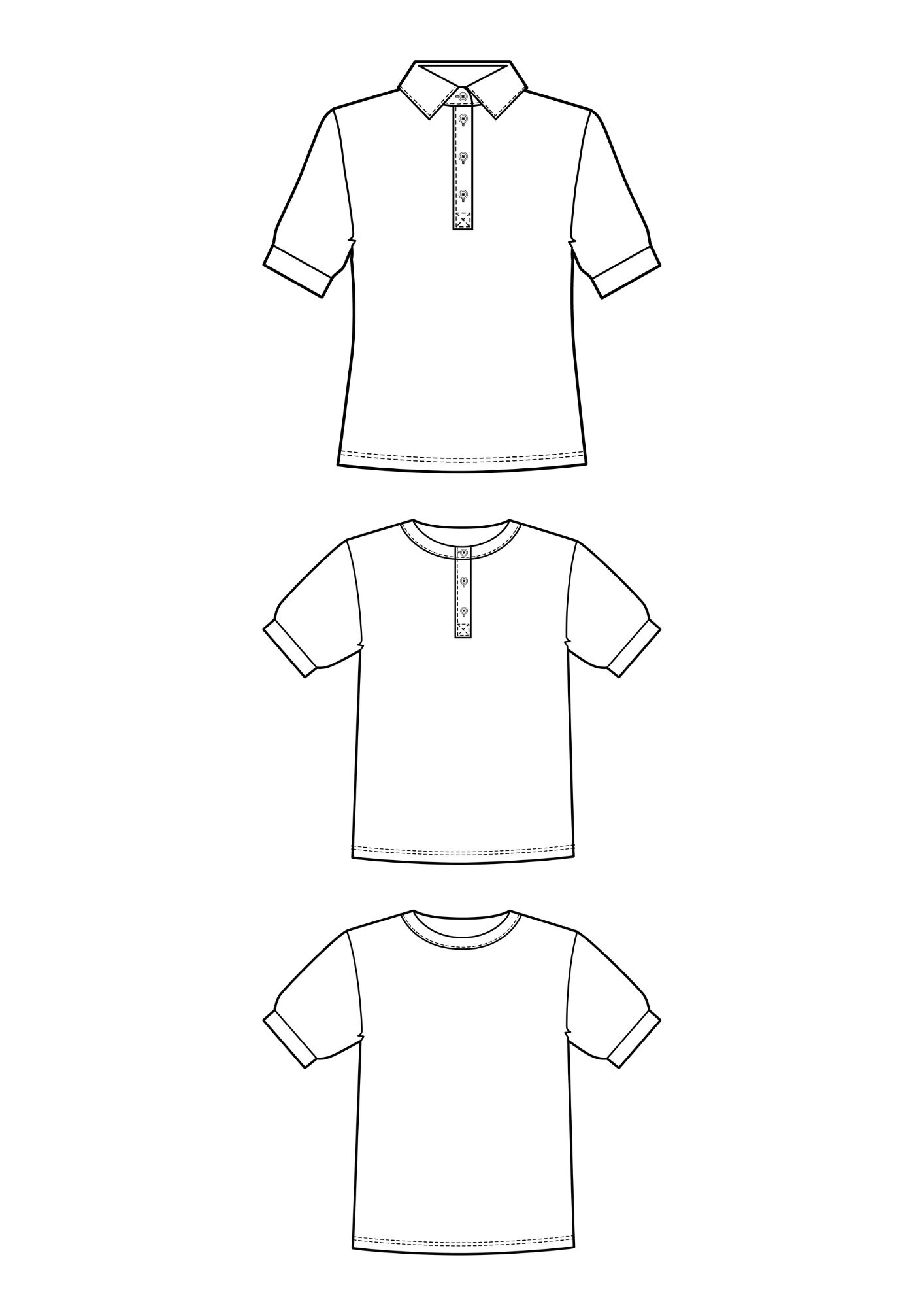 Sewing Pattern Men's Polo Shirt Sewing Pattern T-shirt Sewing Pattern ...