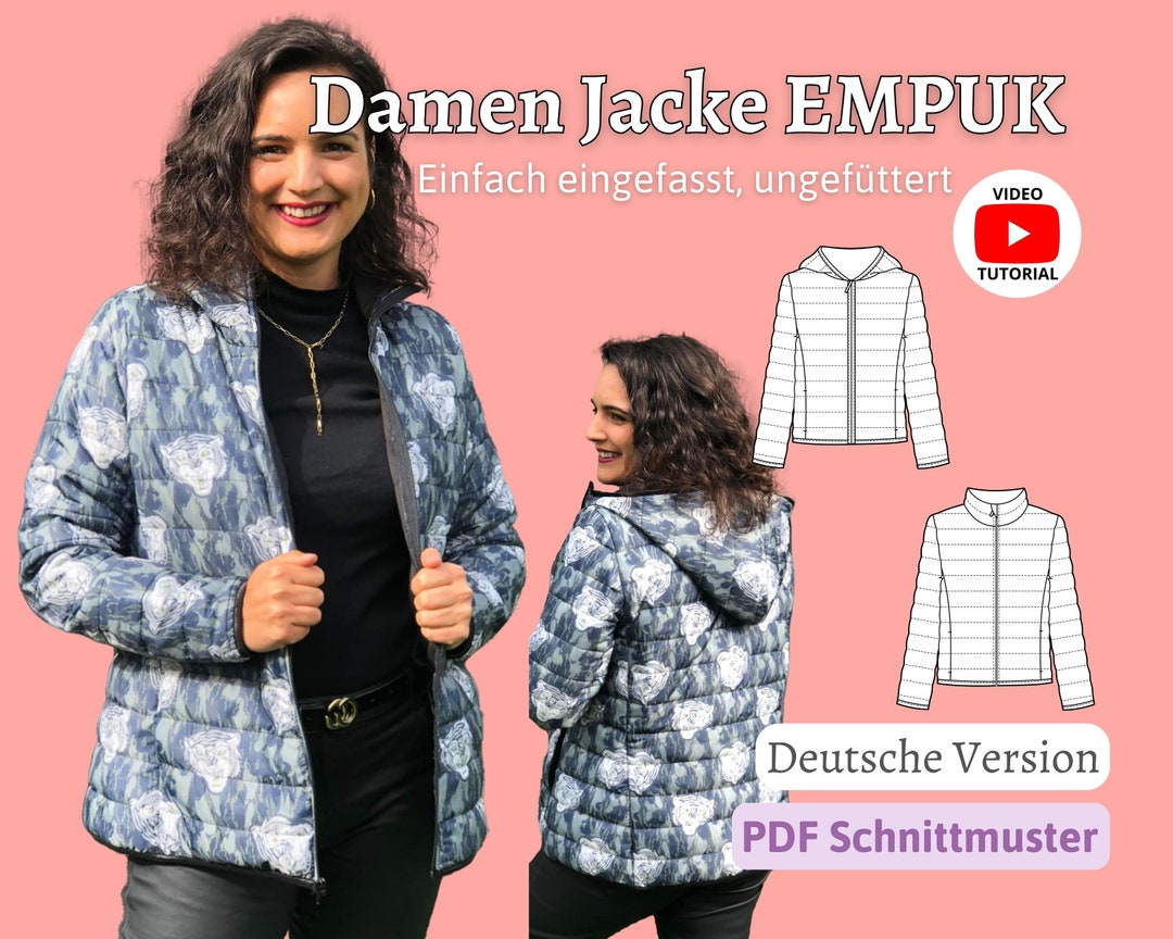 Sewing Pattern Women's Jacket Sewing Pattern Quilted Jacket Sewing ...