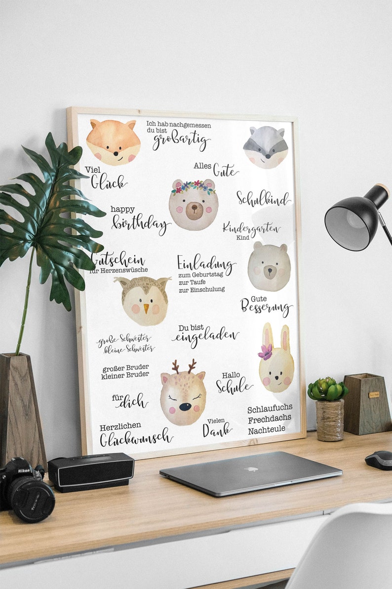 Plotter Files & Printables Set Forest Animals Watercolor Baby - Etsy