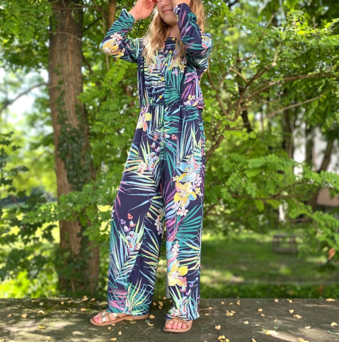 Schnittmuster Mädchen Jumpsuit Schnittmuster Jumpsuit Lange Hose ...