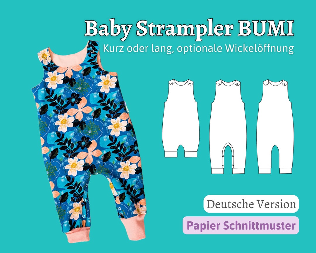 Einfaches Schnittmuster Baby Strampler Schnittmuster Baby Latzhose ...