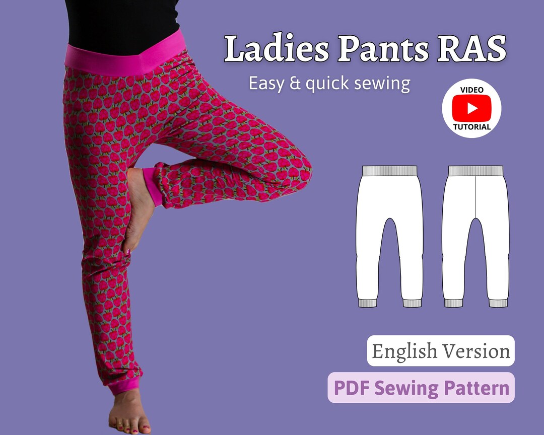 Easy Sewing Pattern Women Pants Sewing Pattern Pants for Beginner ...