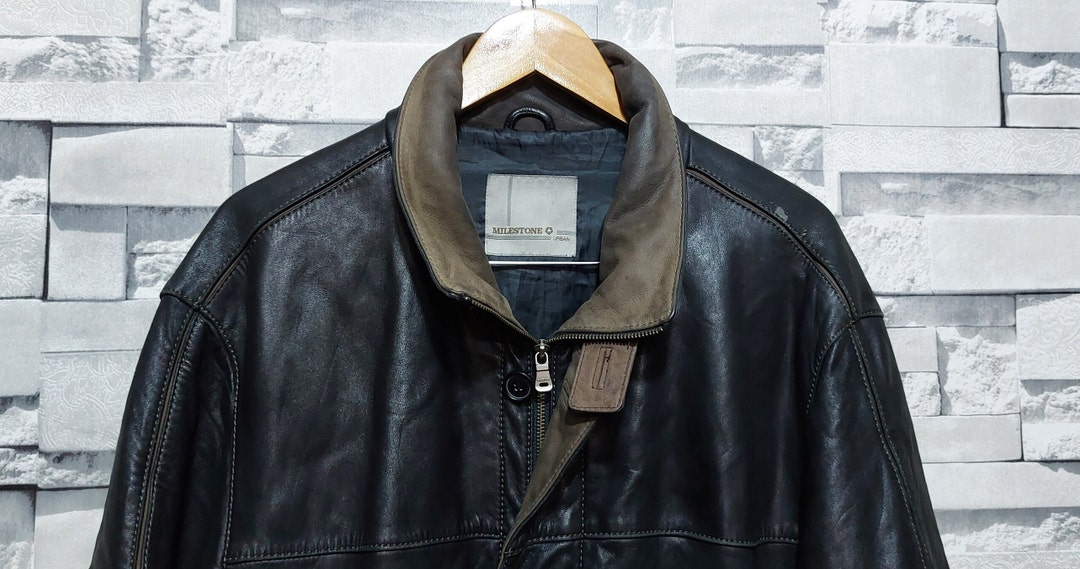 Authentic Milestone Leather Jacket Size: 2X/ Vintage Milestone Leather ...